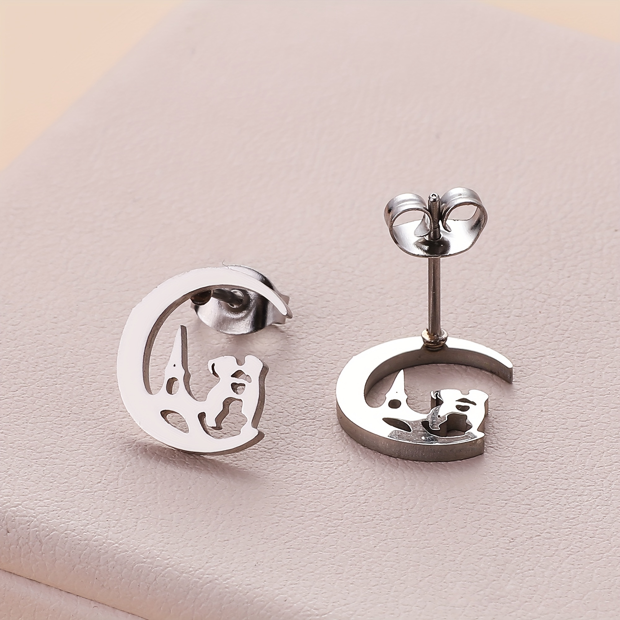 Couple Moon Stud Earrings Valentine's Day Earrings Men Gifts - Temu ...
