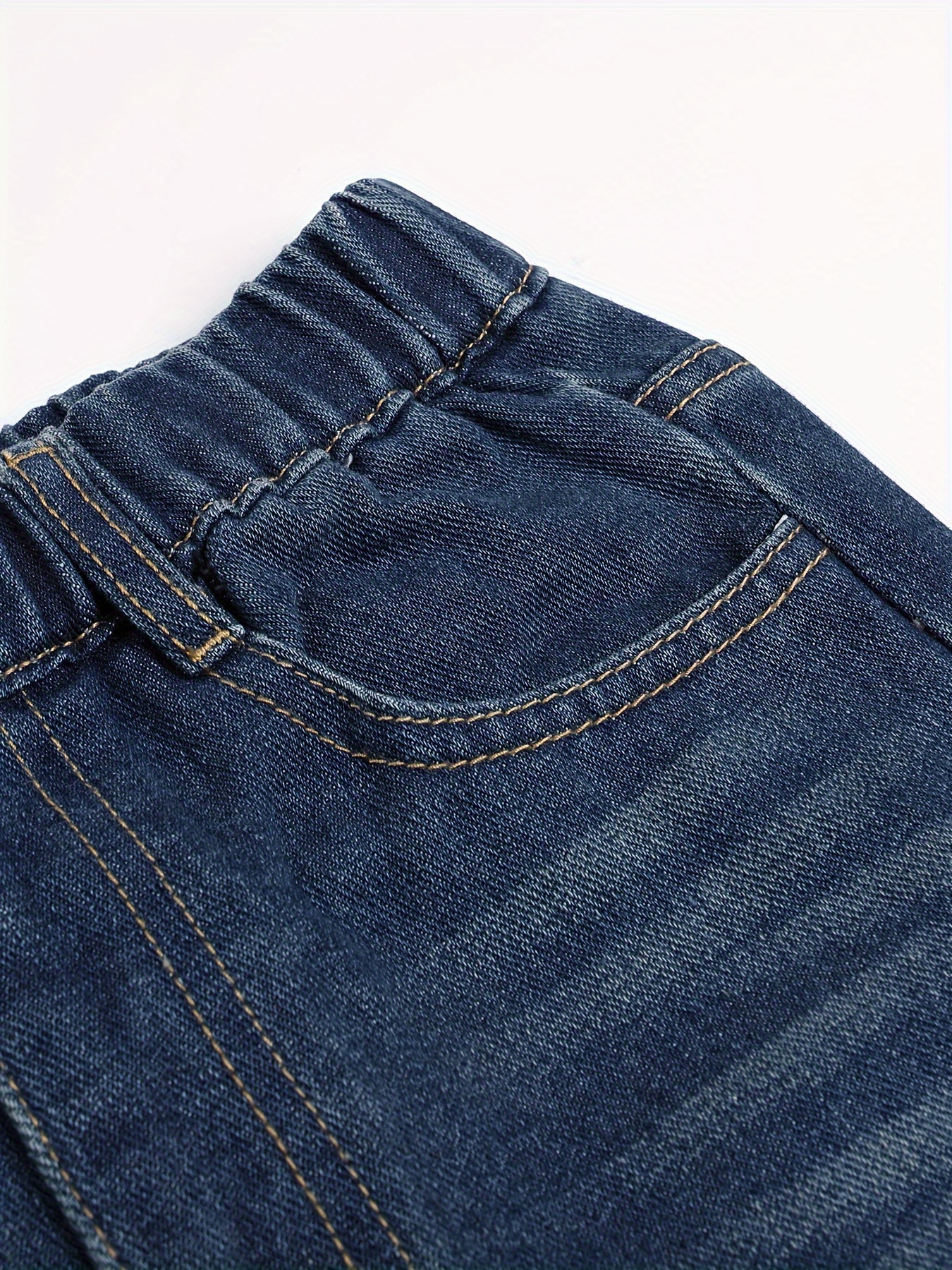 Boy's Loose Straight Denim Long Pants With Pocket, Racing Car Graphic ...