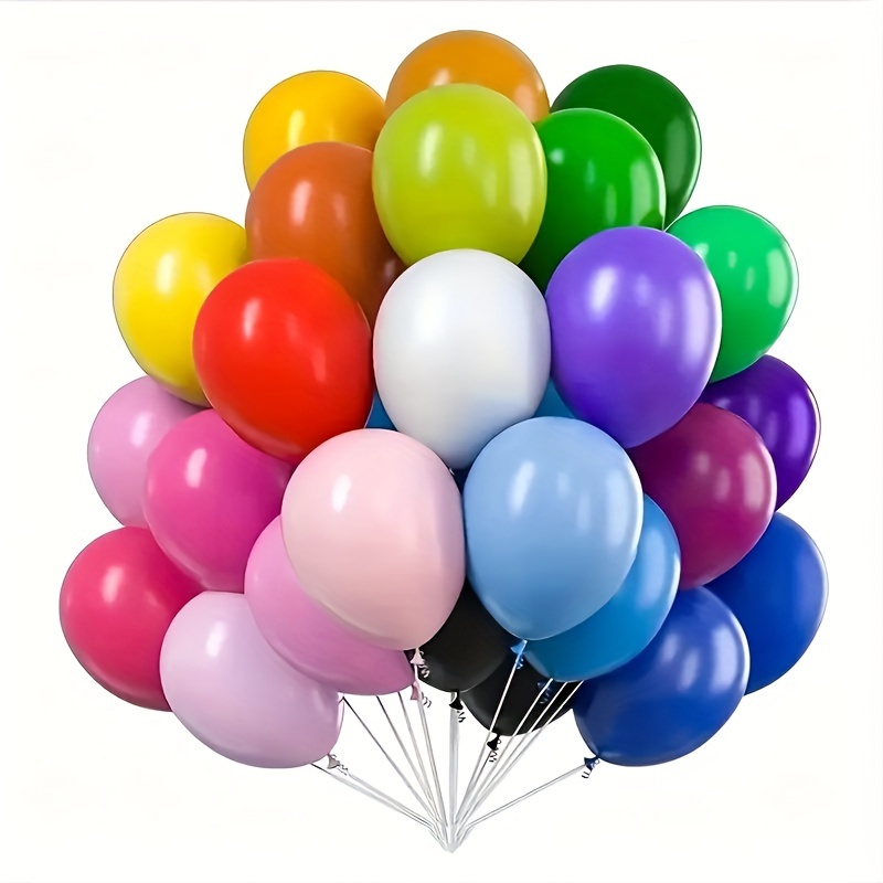 50pcs Matte 5 Inch Balloons With 2 Rolls Of Ribbon Birthday Parties ...