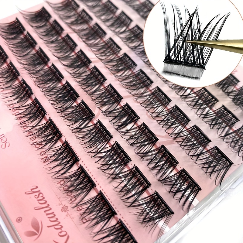 Self-adhesive Eyelash Clusters: Diy Lash Kit, No Glue, Self-stick ...
