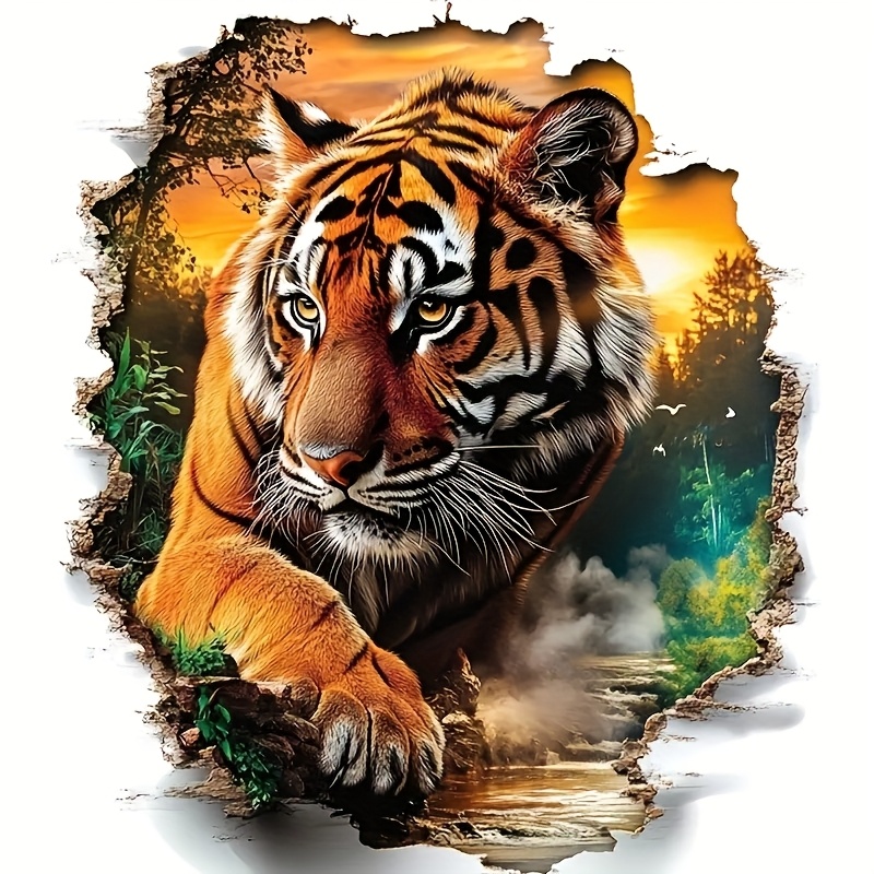 tiger stickers for cars sold on Temu United States