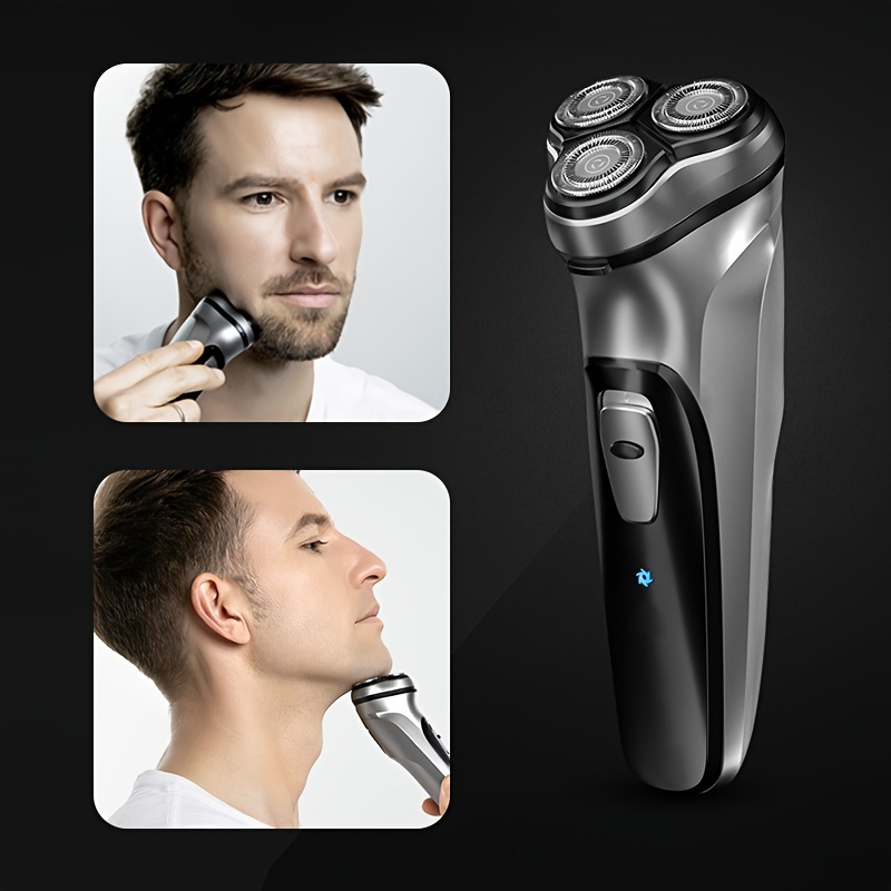 Electric For Men Electric Face Shaver Cordless Washable Rechargeable Shaving Machine Type C Fast Charging With Long Beard Trimmer And Sidebu