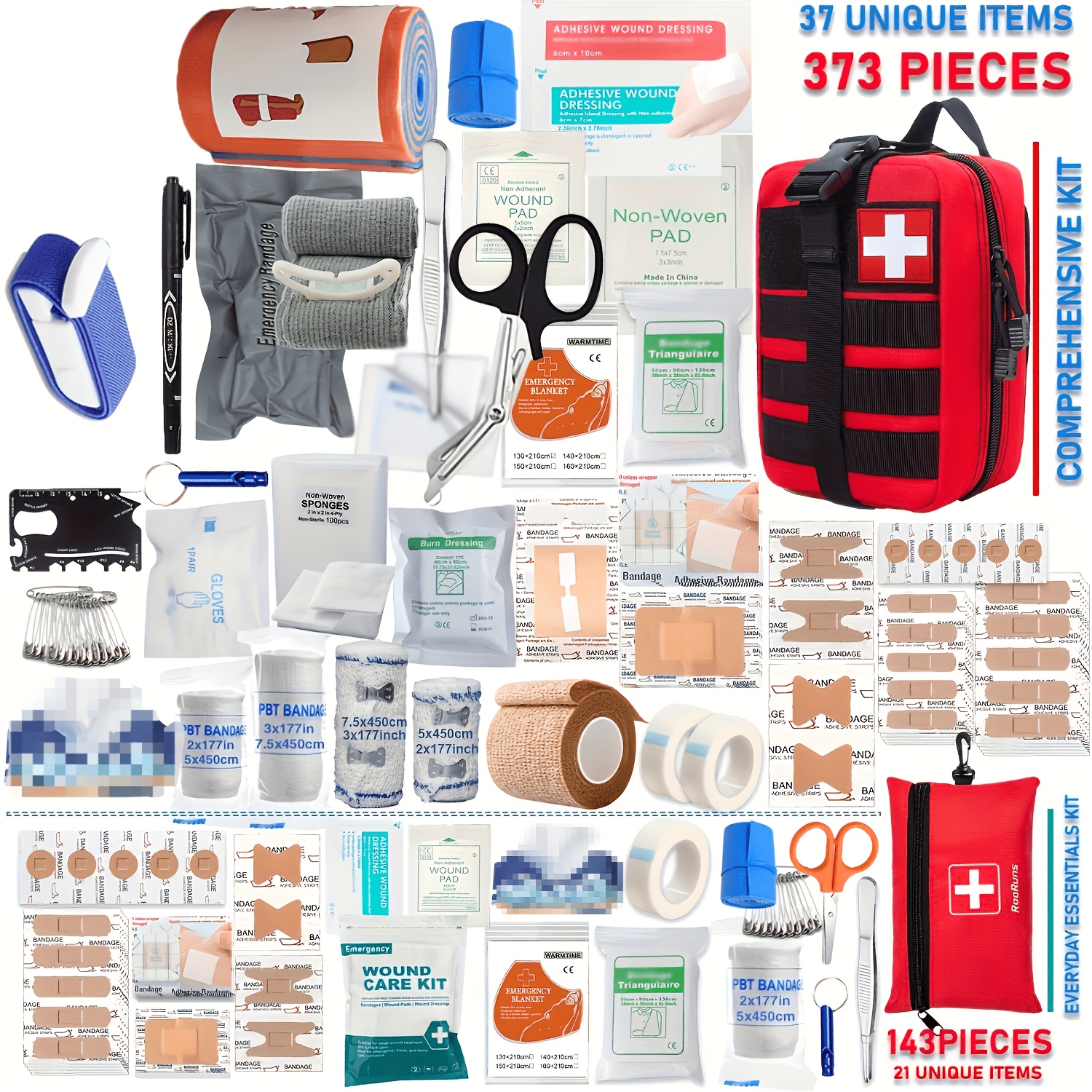 emergency kit sold on Temu United States