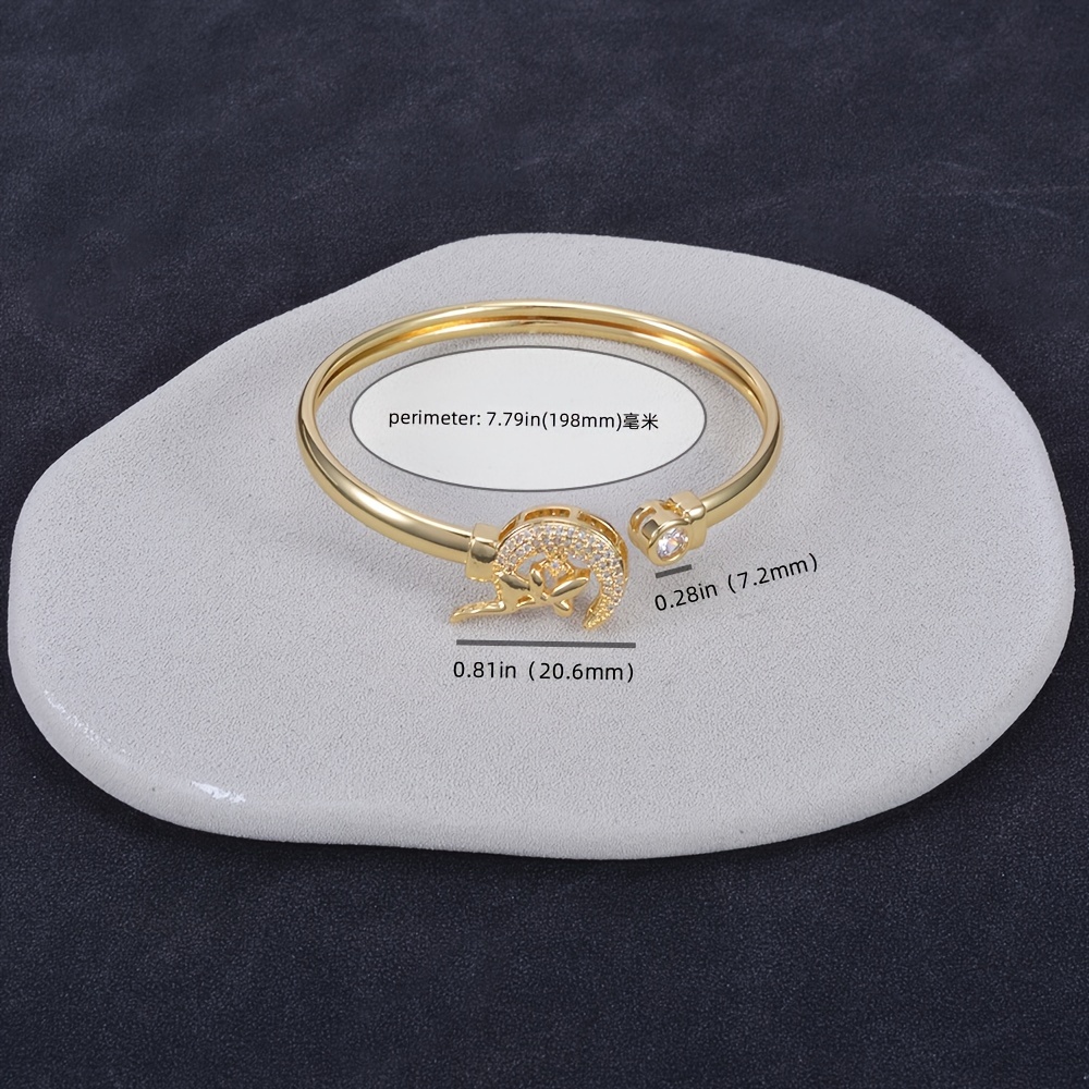 Design Cuff Bracelet Copper 18k Gold - Temu Canada