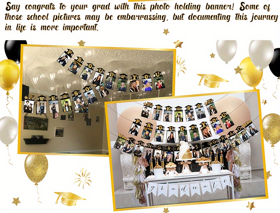 Graduation Decorations Class 2023 Photo Banner Party - Temu Canada