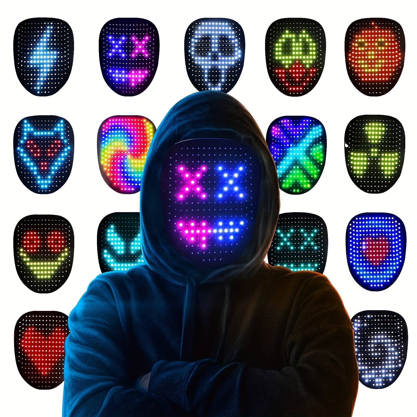 led light mask for face sold on Temu United States
