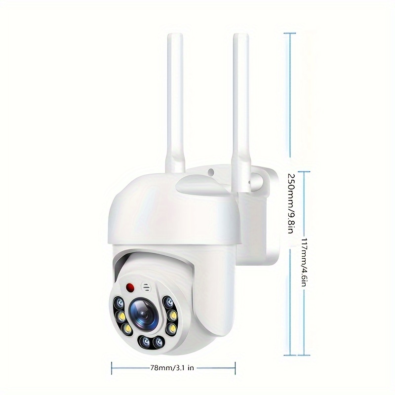 1pc Outdoor Wifi Security Pan Tilt Automatic Tracking Camera, High-definition Audio Cctv ...