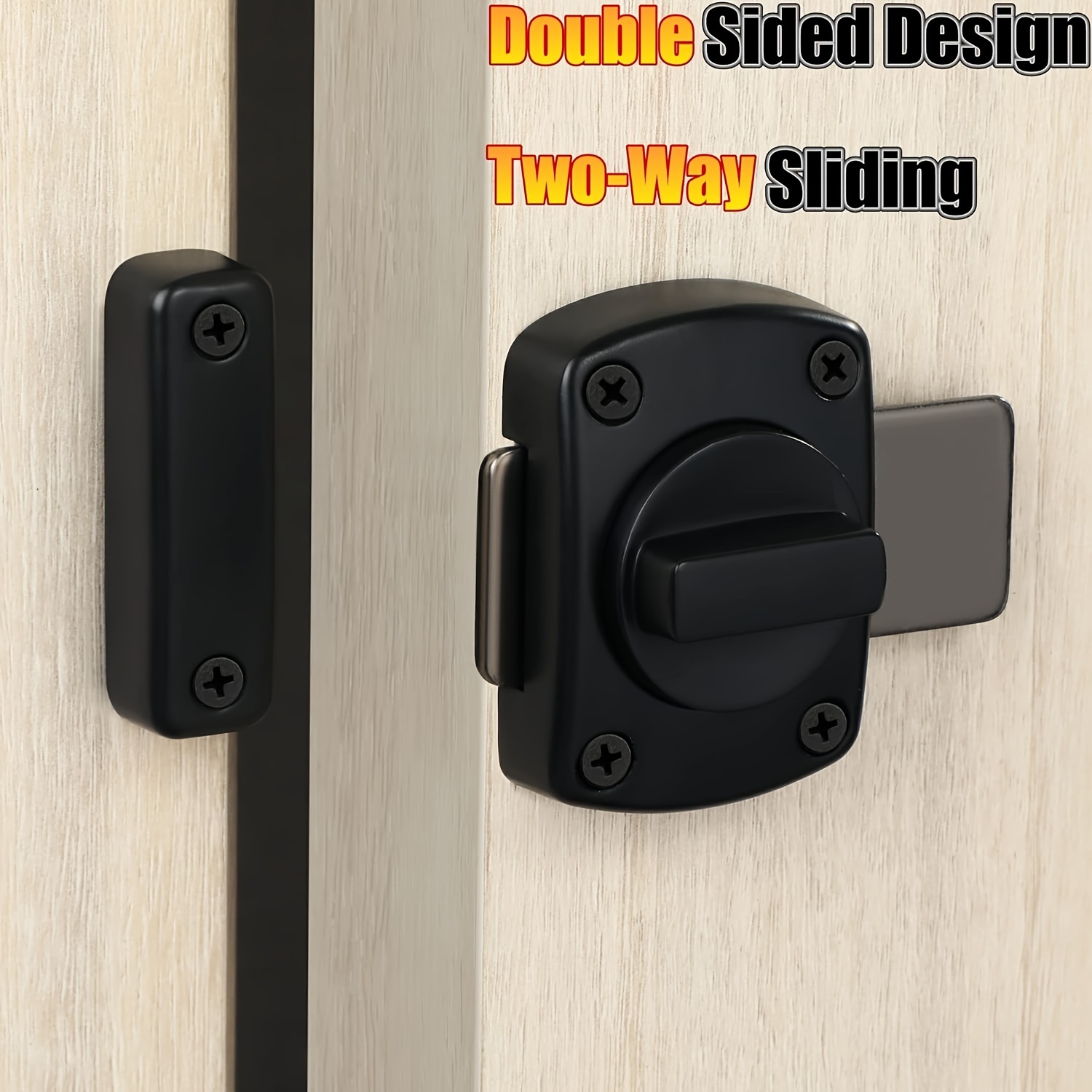 Bidirectional Rotating Safety Gate Latch Bolt Solid Metal Swing Door ...