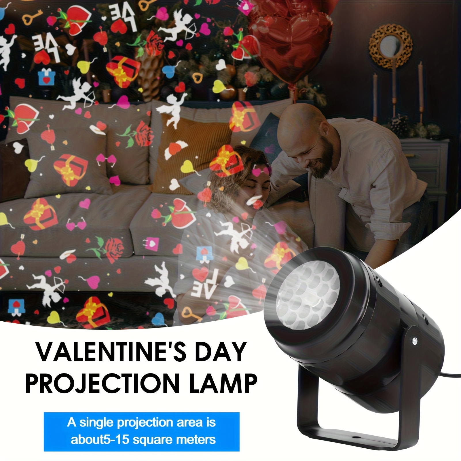 heart light projector sold on Temu United States