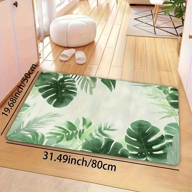 Tropical Breeze Palm Leaf Pattern Floor Mats Rugs Living - Temu United ...