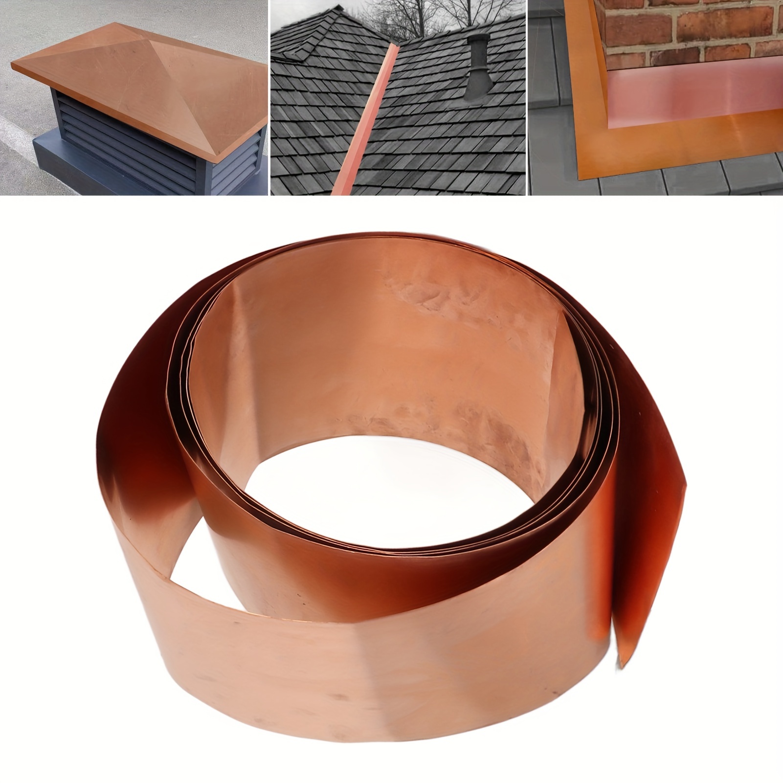 Copper Flashing Roll 99.95% Pure Copper Sheet Roofing - Temu
