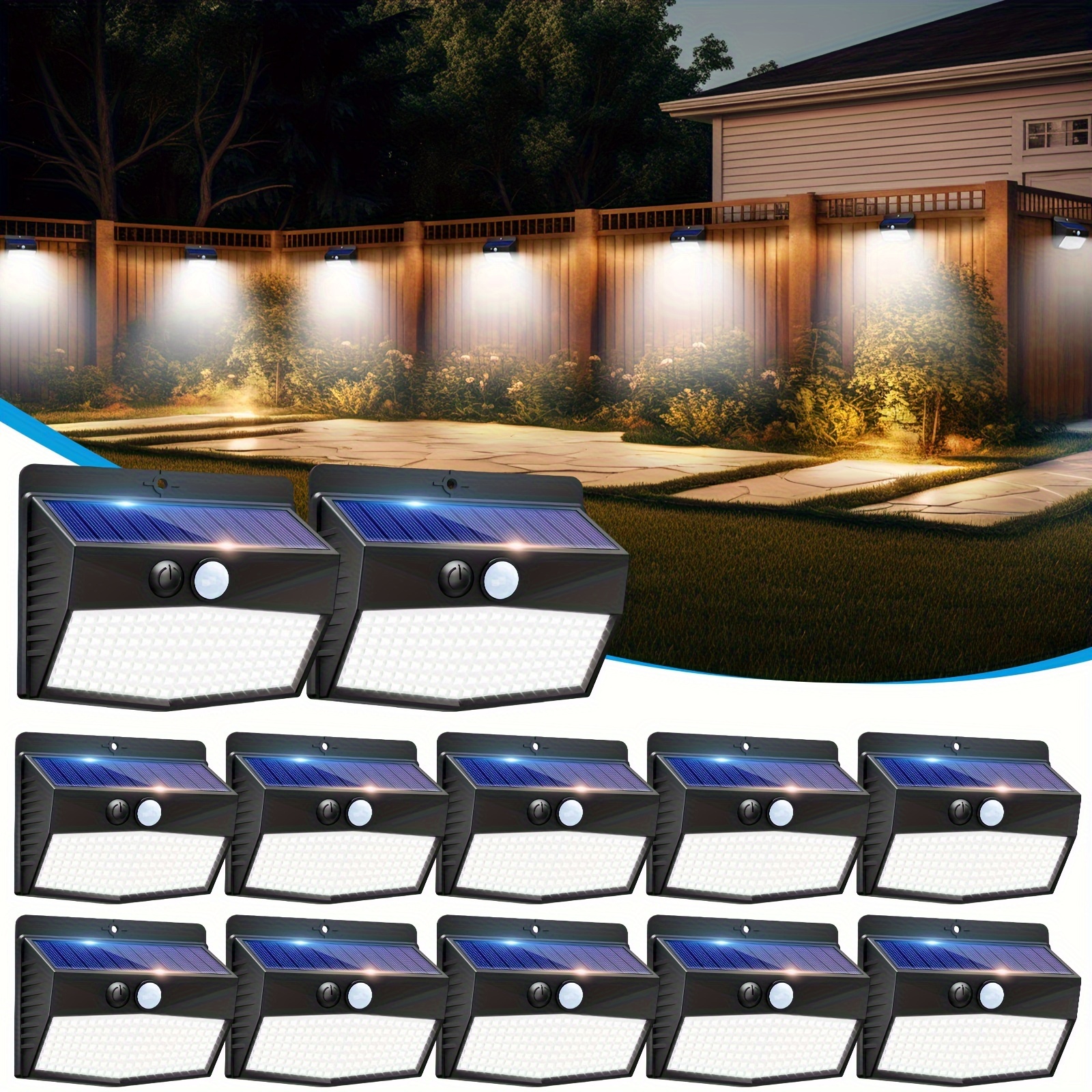 solar lights outdoor sold on Temu United States