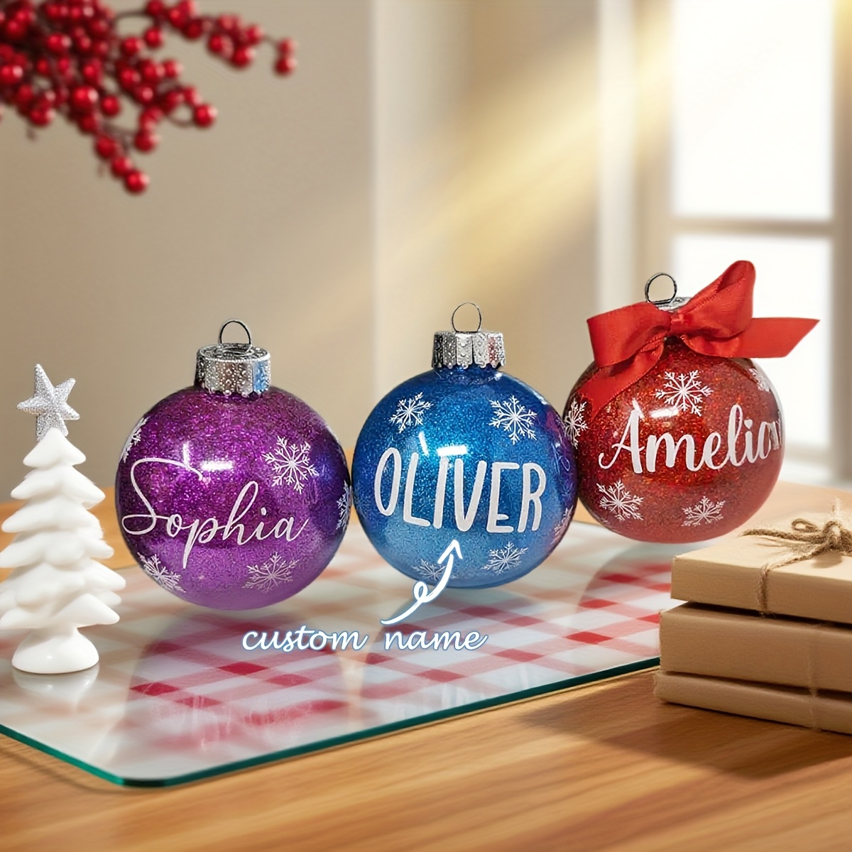 christmas baubles sold on Temu Australia