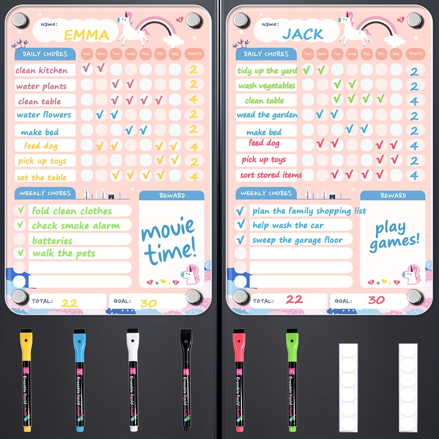 Star Stickers 50 Pcs Colorful Reward Chart With 960 Stars Stickers ...