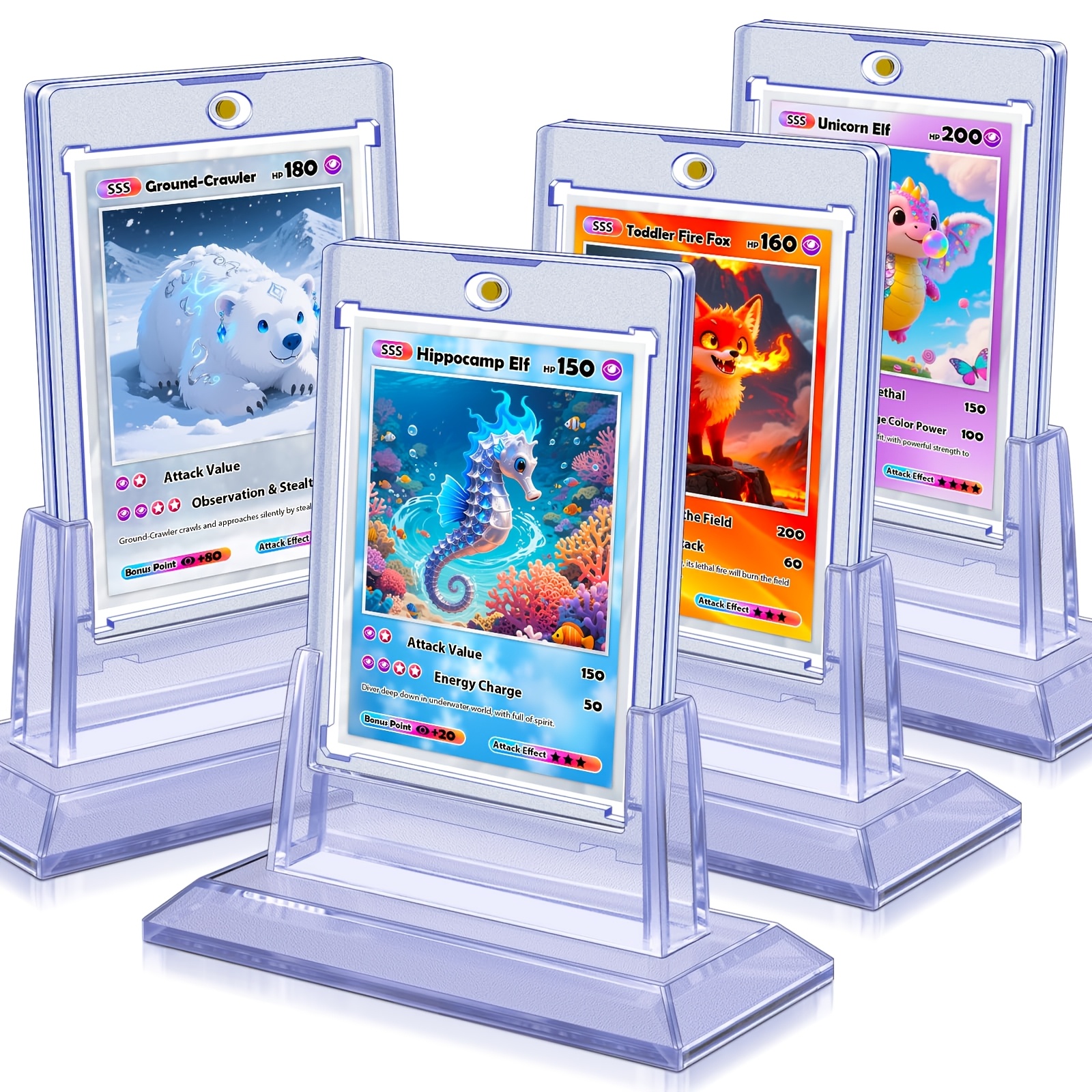 acrylic trading card holder sold on Temu United States