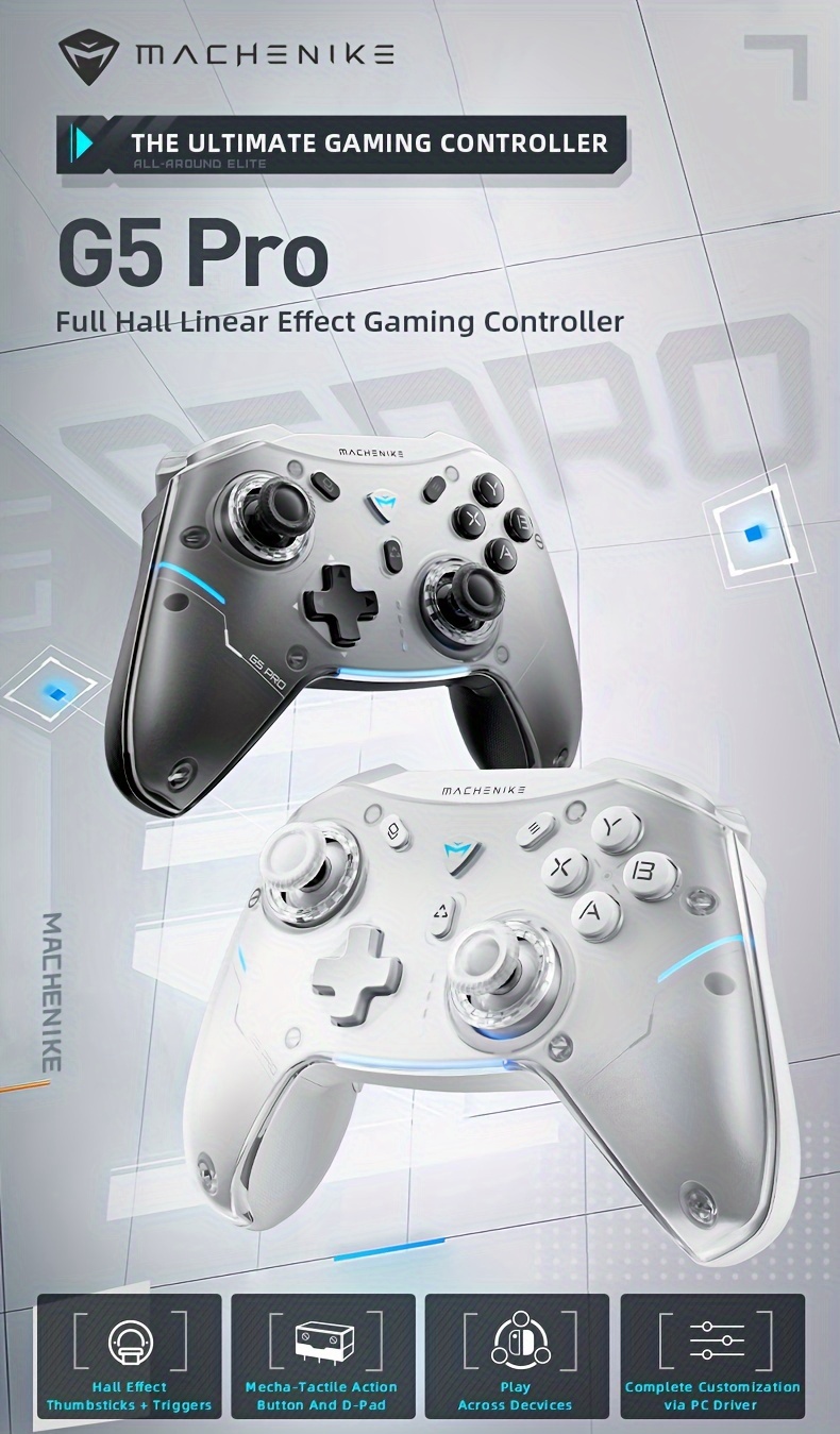 Machenike G5 Pro Wireless Gaming Controller - Rechargeable Lithium ...