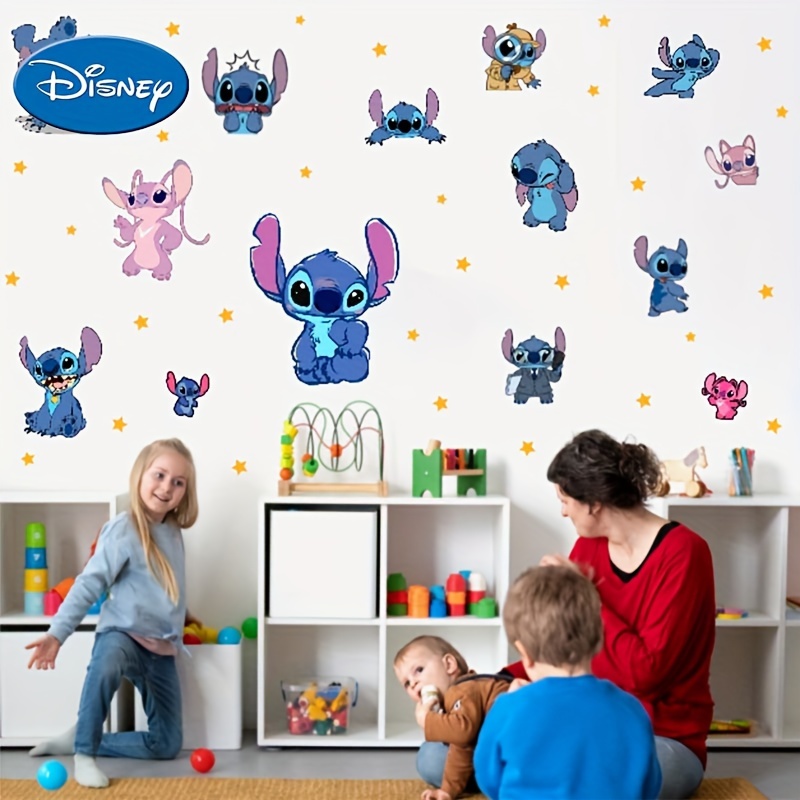מדבקות קיר של דיסני סטיץ' חבילה 4 מדבקות PVC של Lilo Stitch - Temu