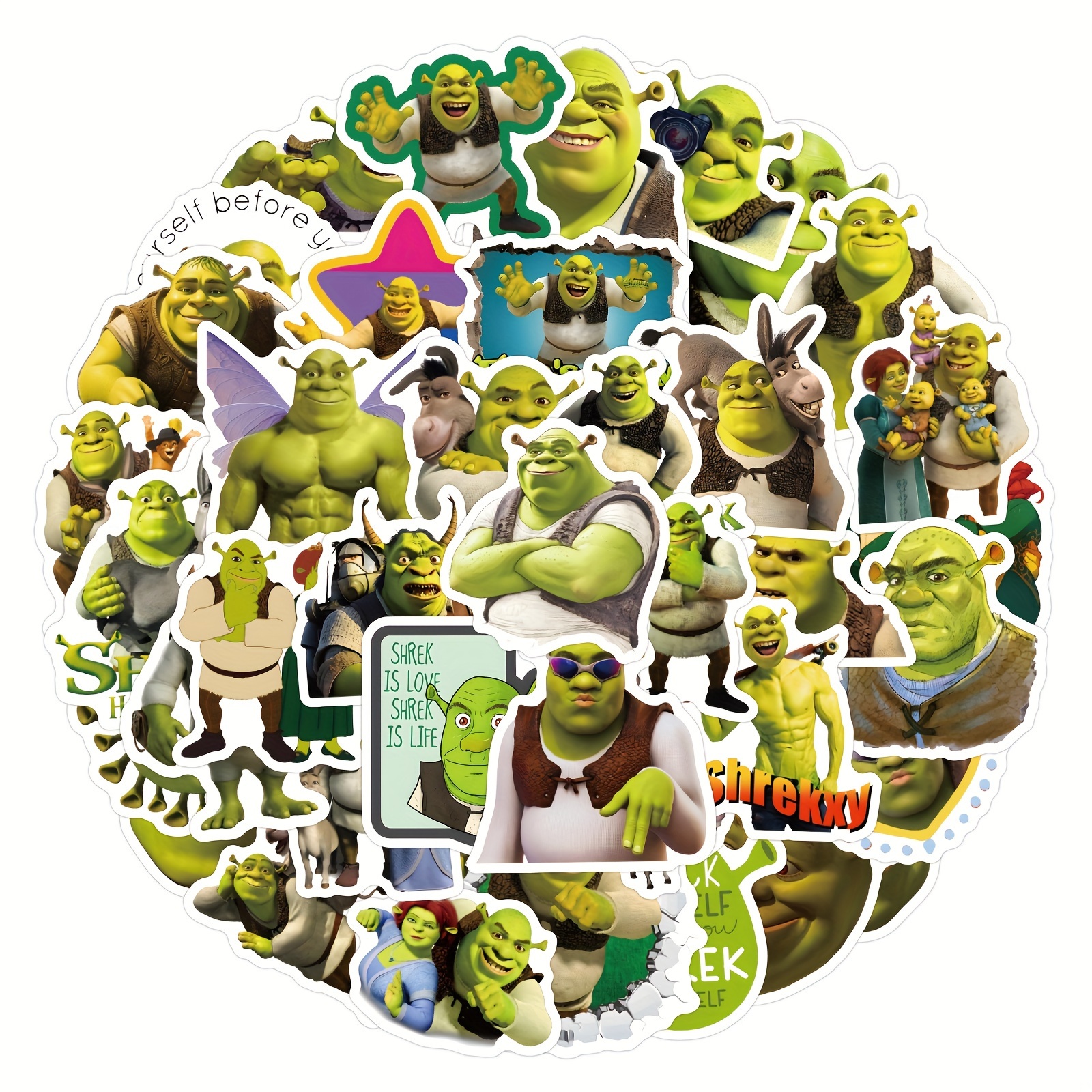 Shrek Third Vinyl Stickers Set Cartoon Themed Decals Laptop - Temu