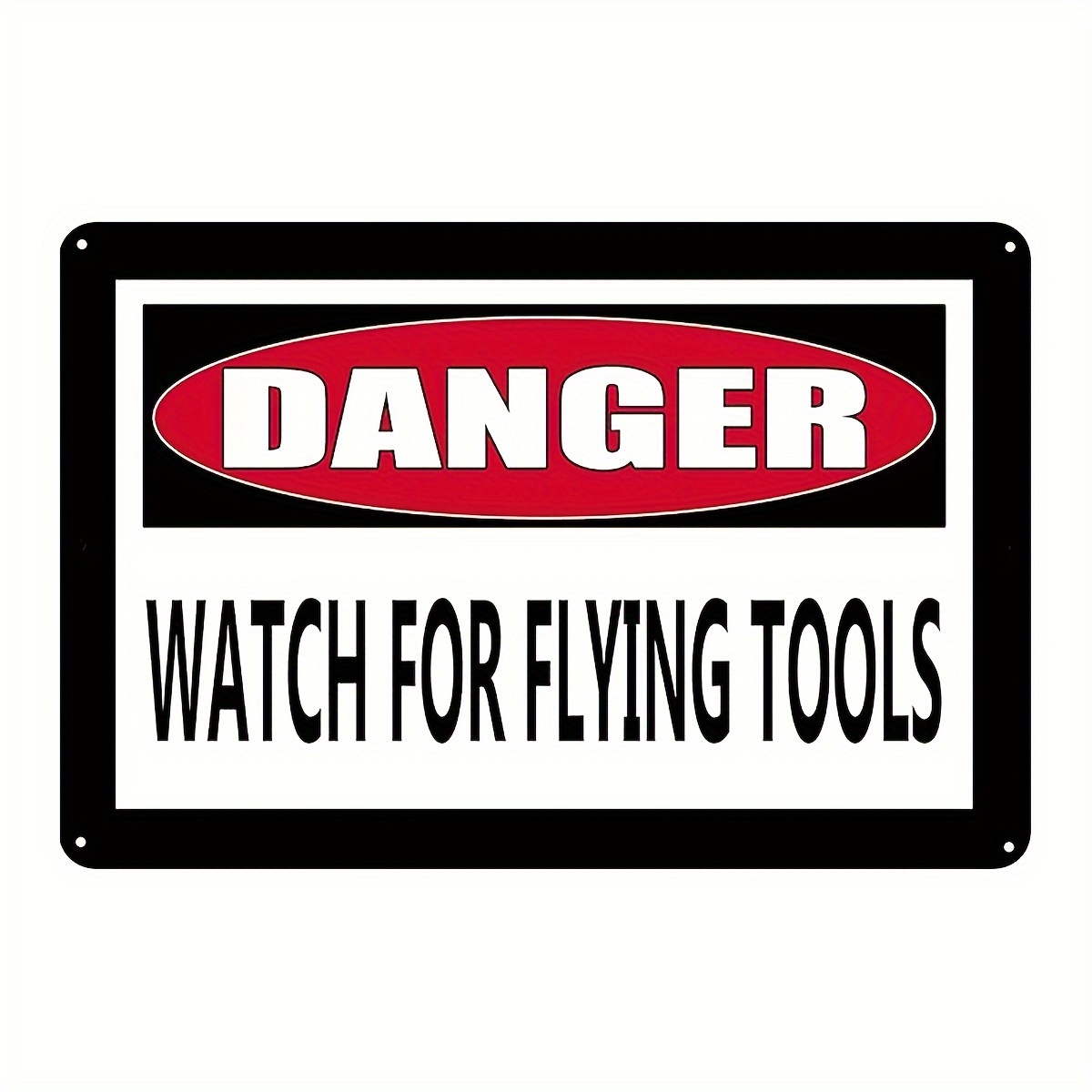 Iron Metal Warning Sign Man Cave Bar Durable Danger Watch - Temu