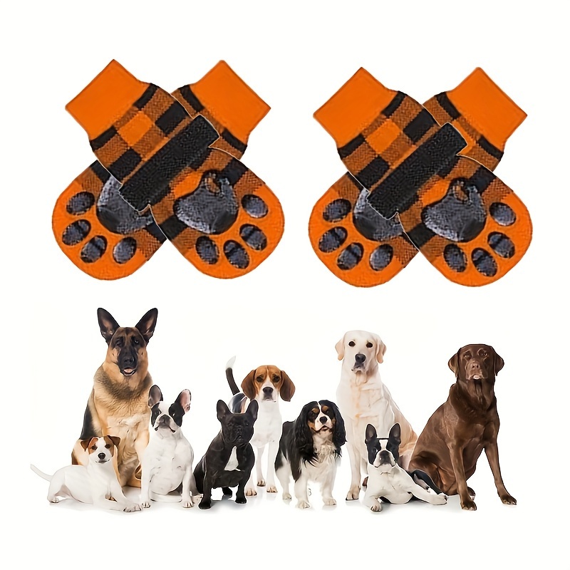 4ks Ponožky Pre Psov S Protišmykovou Úpravou Pre Malé, Stredné A Veľké ...
