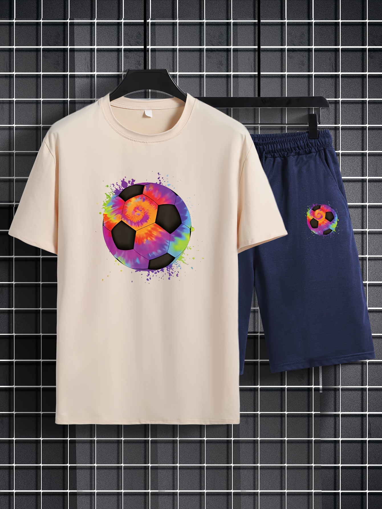 Plus Size Men's Outfits Football Graphic Print T shirt - Temu Canada