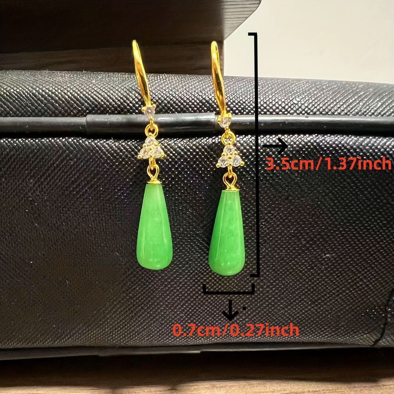 Retro Bohemian Style S925 Teardrop Green Jade Earrings - Temu Denmark