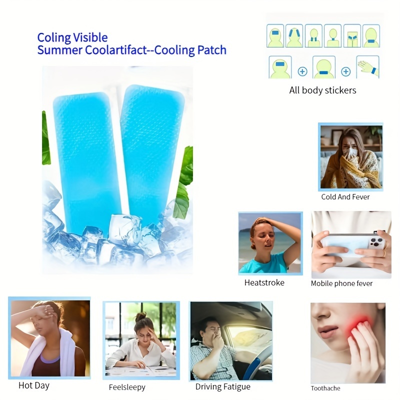 Thermochromic Discoloration Cooling Patch: Visible Fever - Temu