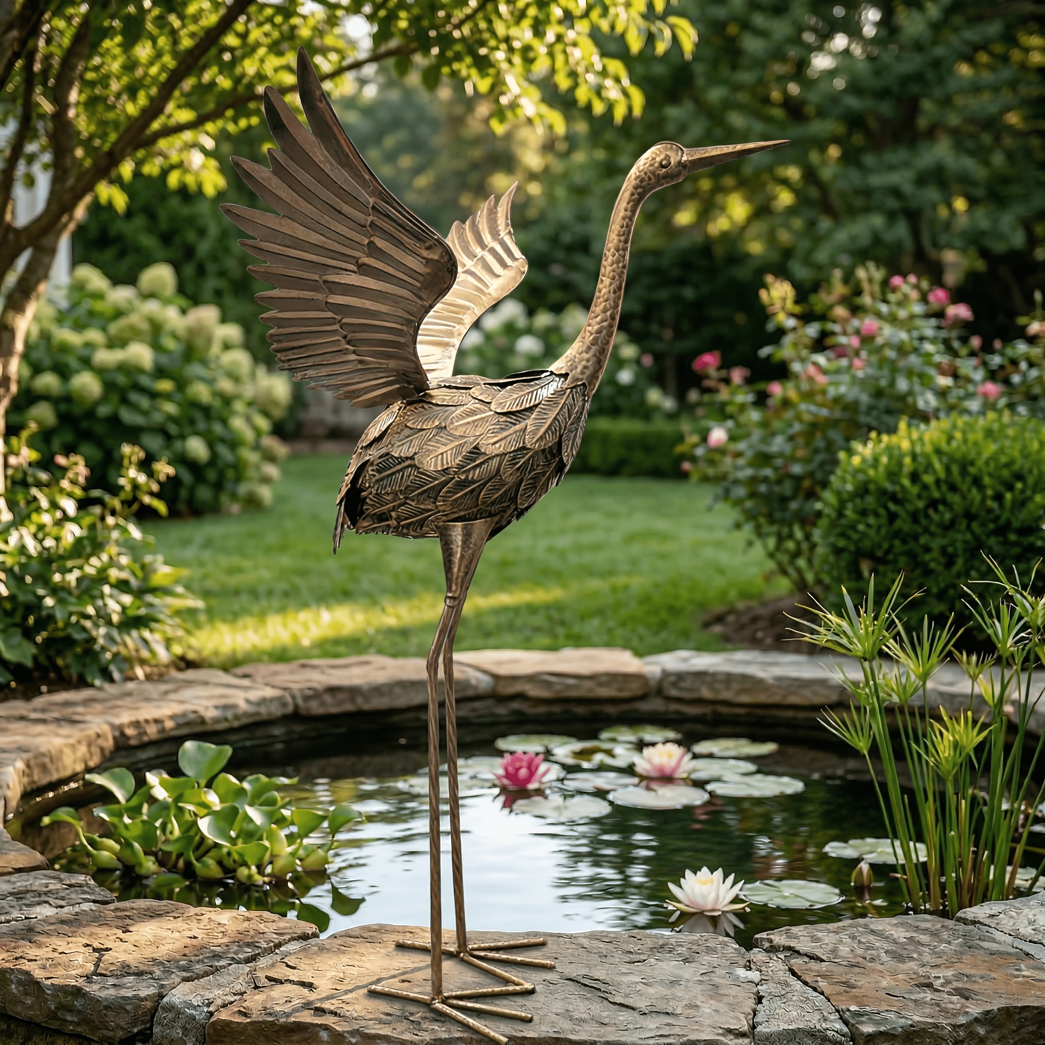 outdoor garden statues sold on Temu United States