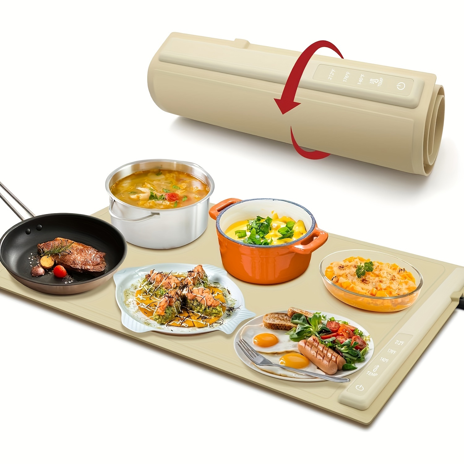 1set Electric Tray Buffet Parties Portable Food Silicone - Temu