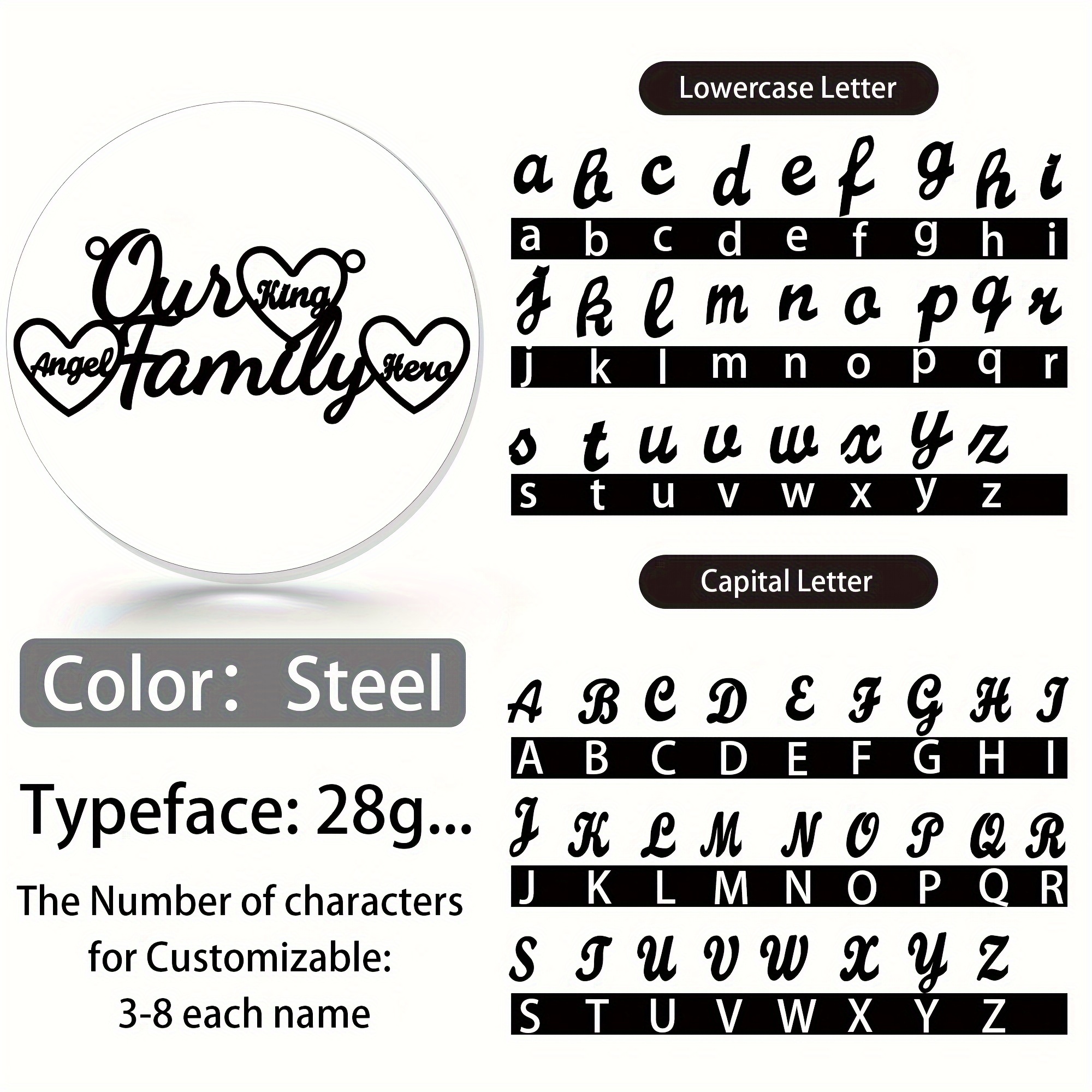 Customized Personalized Stainless Steel Family Love Name - Temu Australia