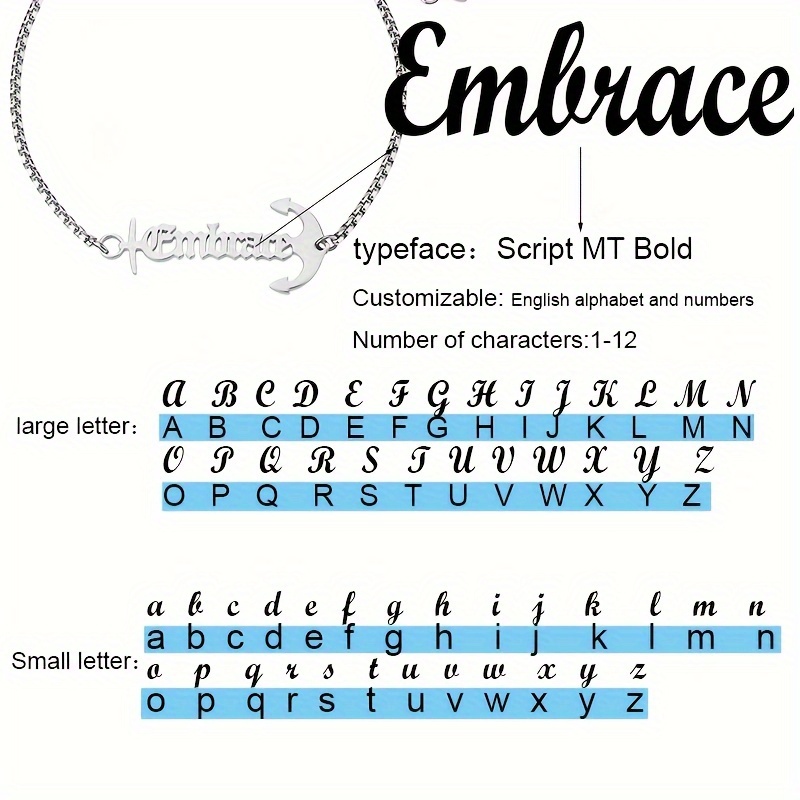 Personalized English Letter Thin Chain Bracelet Elegant Hand - Temu ...