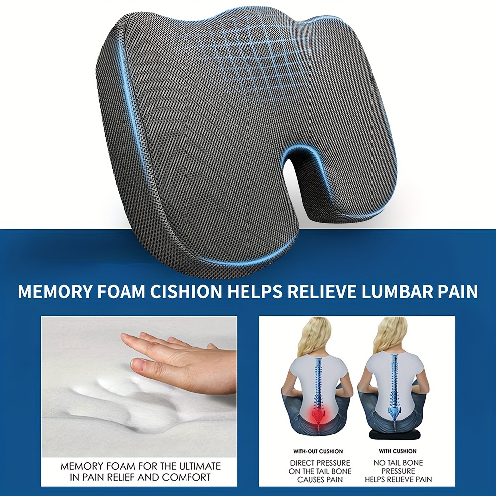 Office Chair Seat Cushion Cooling Gel Memory Foam - Temu