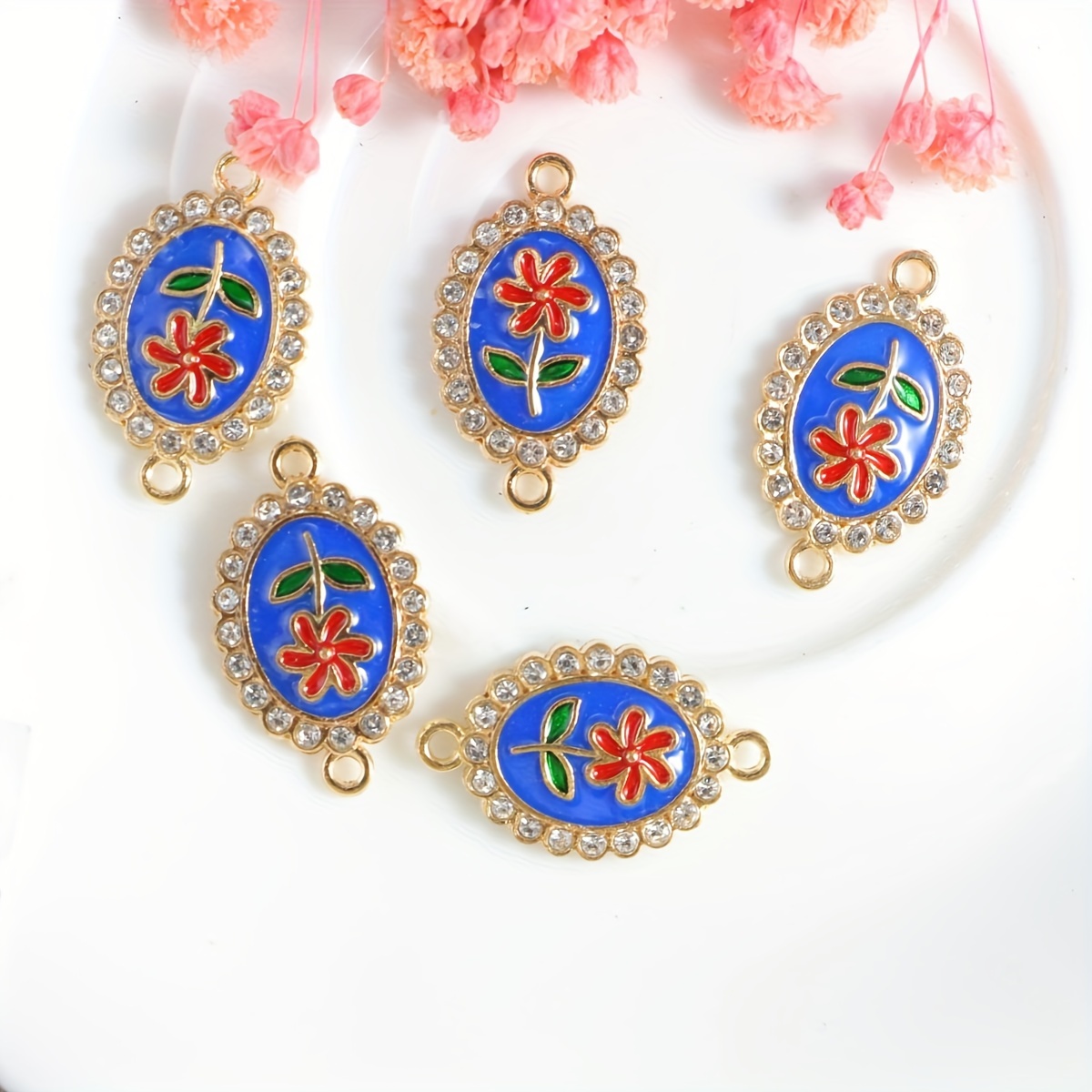 Small Flower Pendant Alloy Necklace Earrings Bracelet - Temu United Kingdom