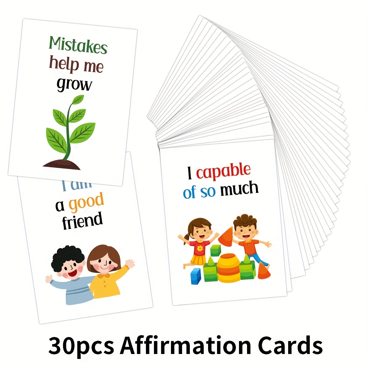 positive affirmation cards sold on Temu United States