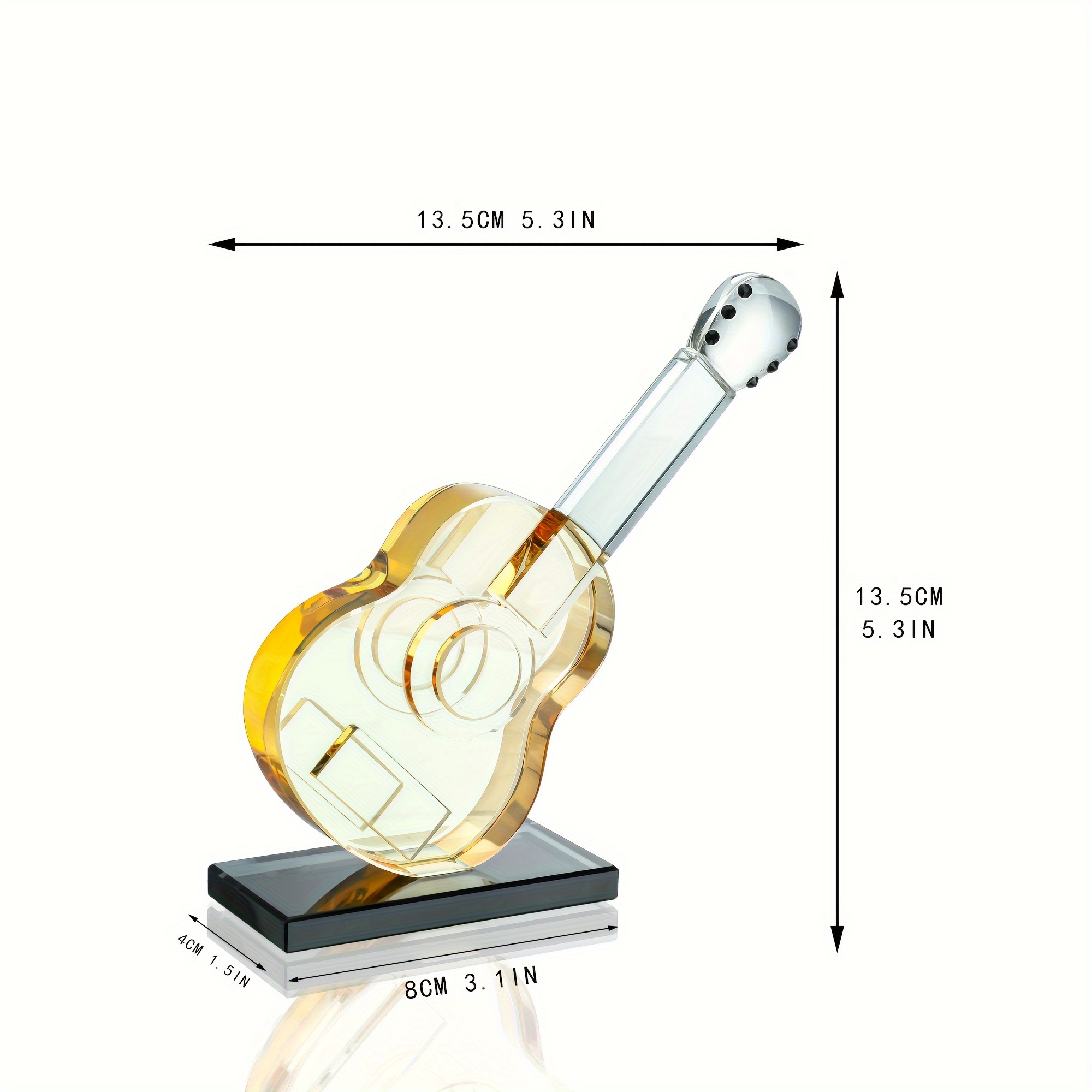 H d Crystal Guitar Figurines Decorative - Temu