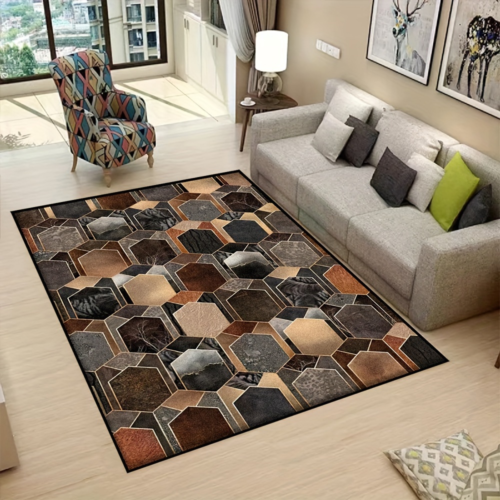 retro luxury villa decor carpets geometric pattern sleeper - Temu ...