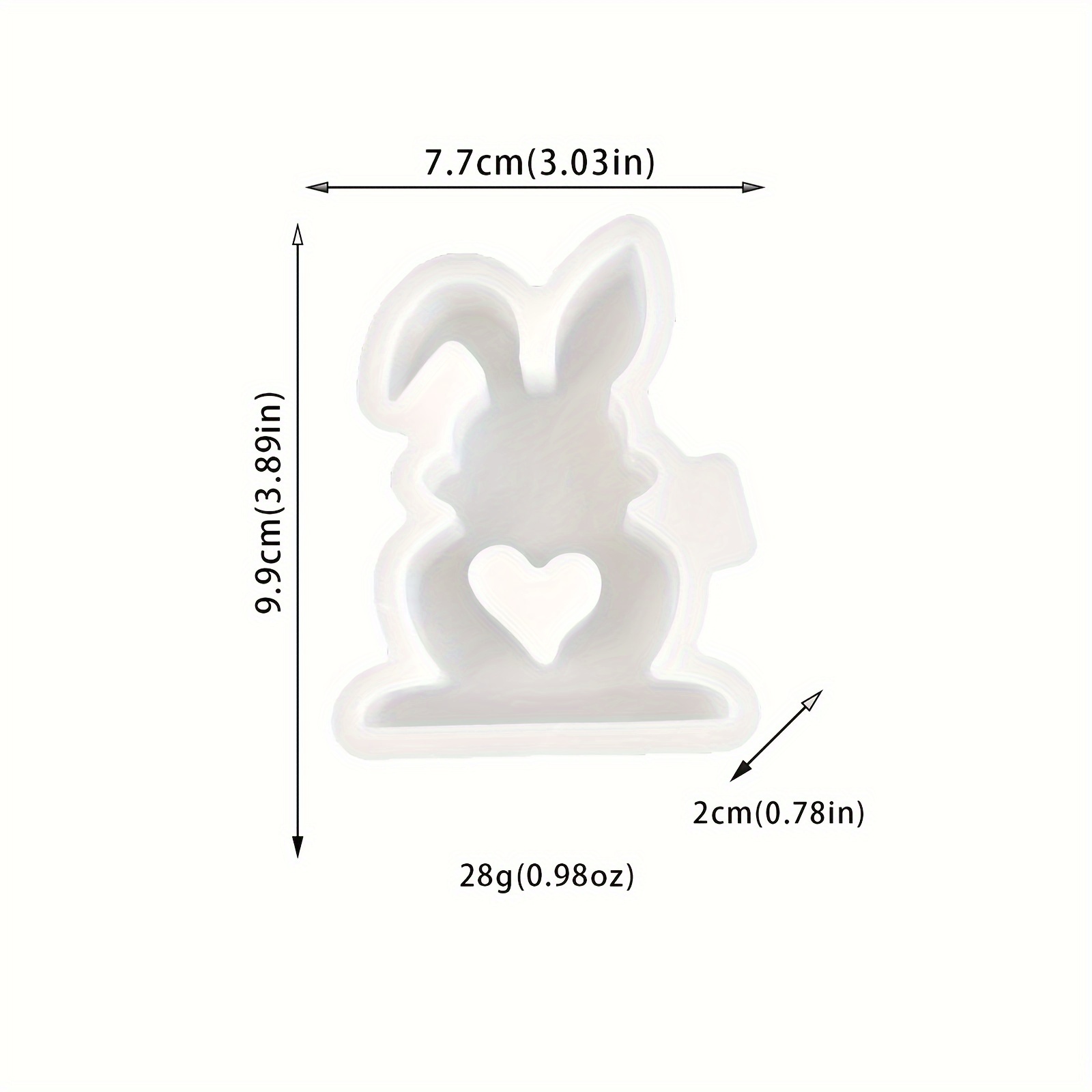 1pc Easter Rabbit Silicone Mold Easter Bunny Heart Shape - Temu Canada