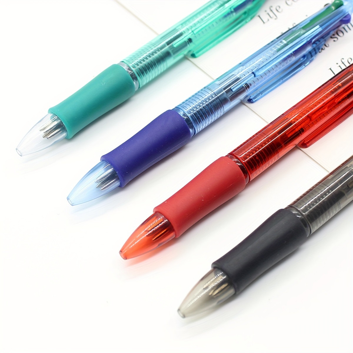 4-piece Multi-color Retractable Ballpoint Pens - Smooth Writing 1.0mm ...