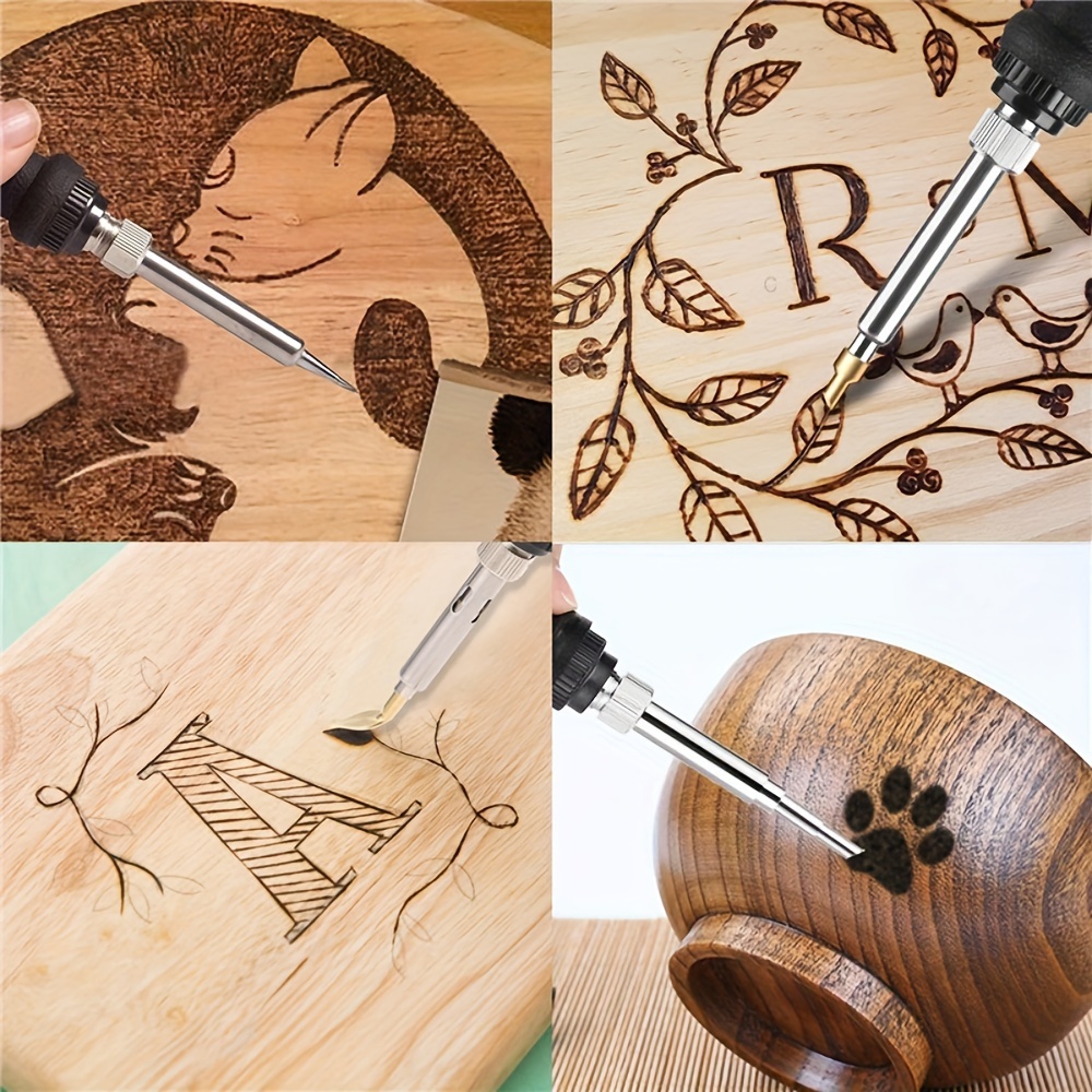wood burning tool kit pyrography pen 1 soldering iron kit Temu