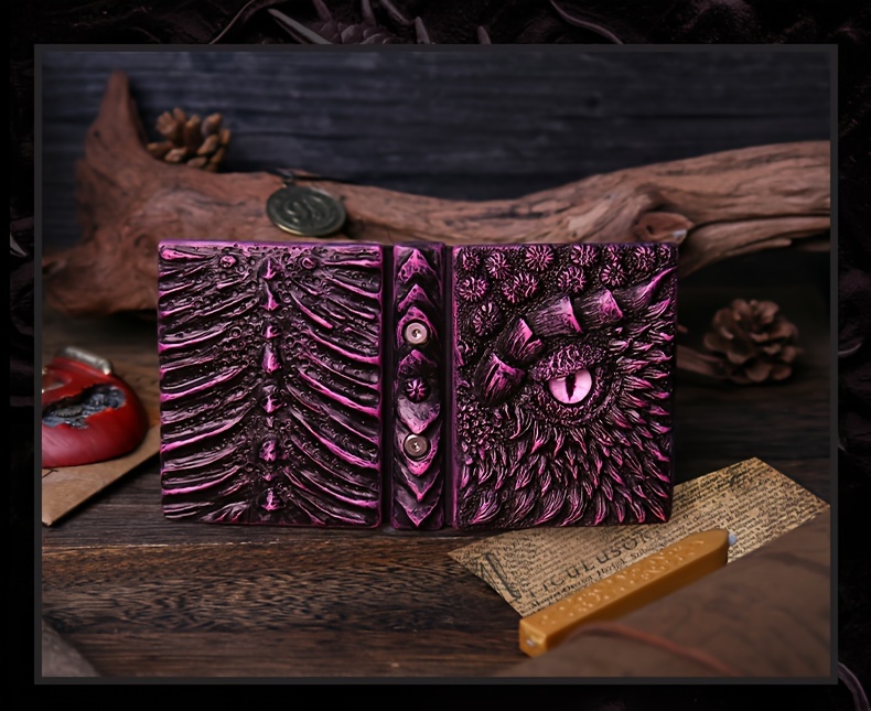 Mini Loose leaf Hand Ledger Pocket Notebook Dark Purple - Temu Canada