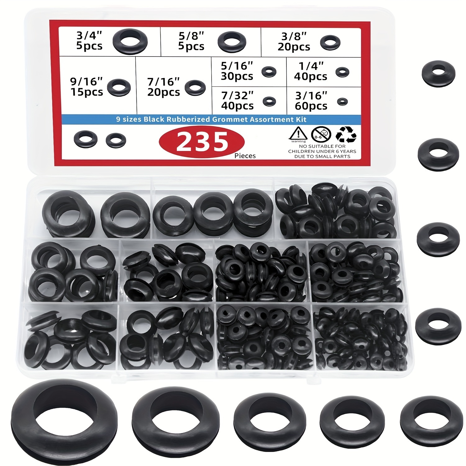 rubber grommets for cables sold on Temu United States