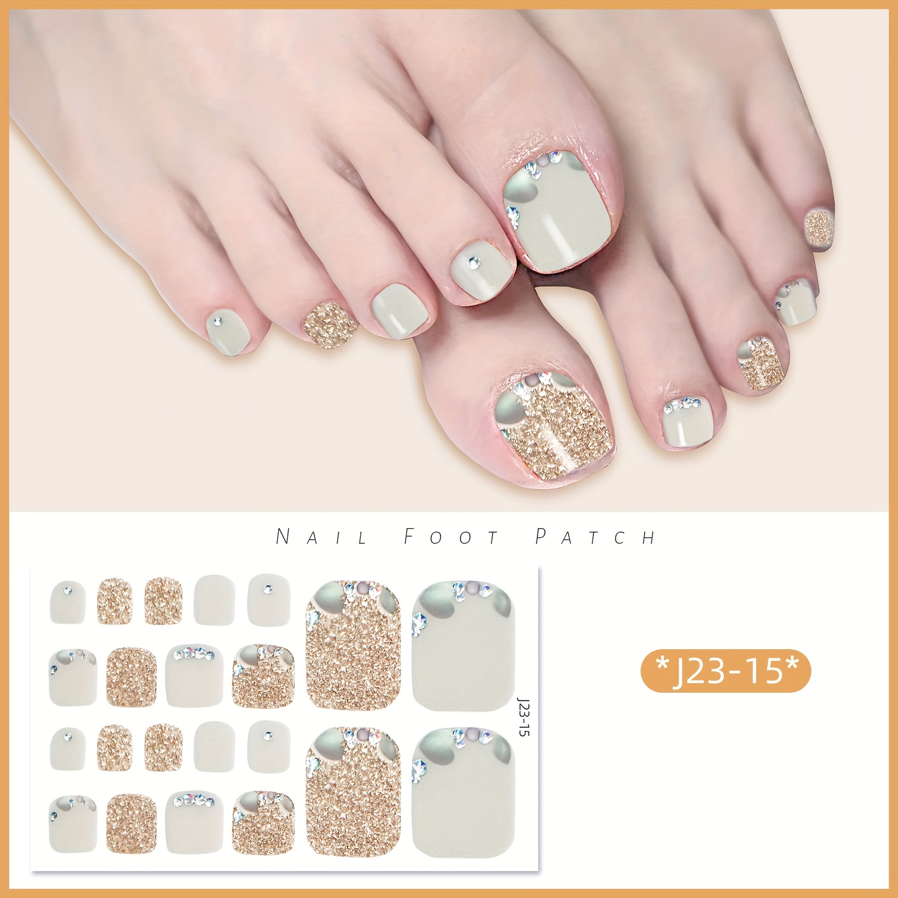 Toe Nail Stickers Spring Full Nail Wraps Self Adhesive - Temu United ...