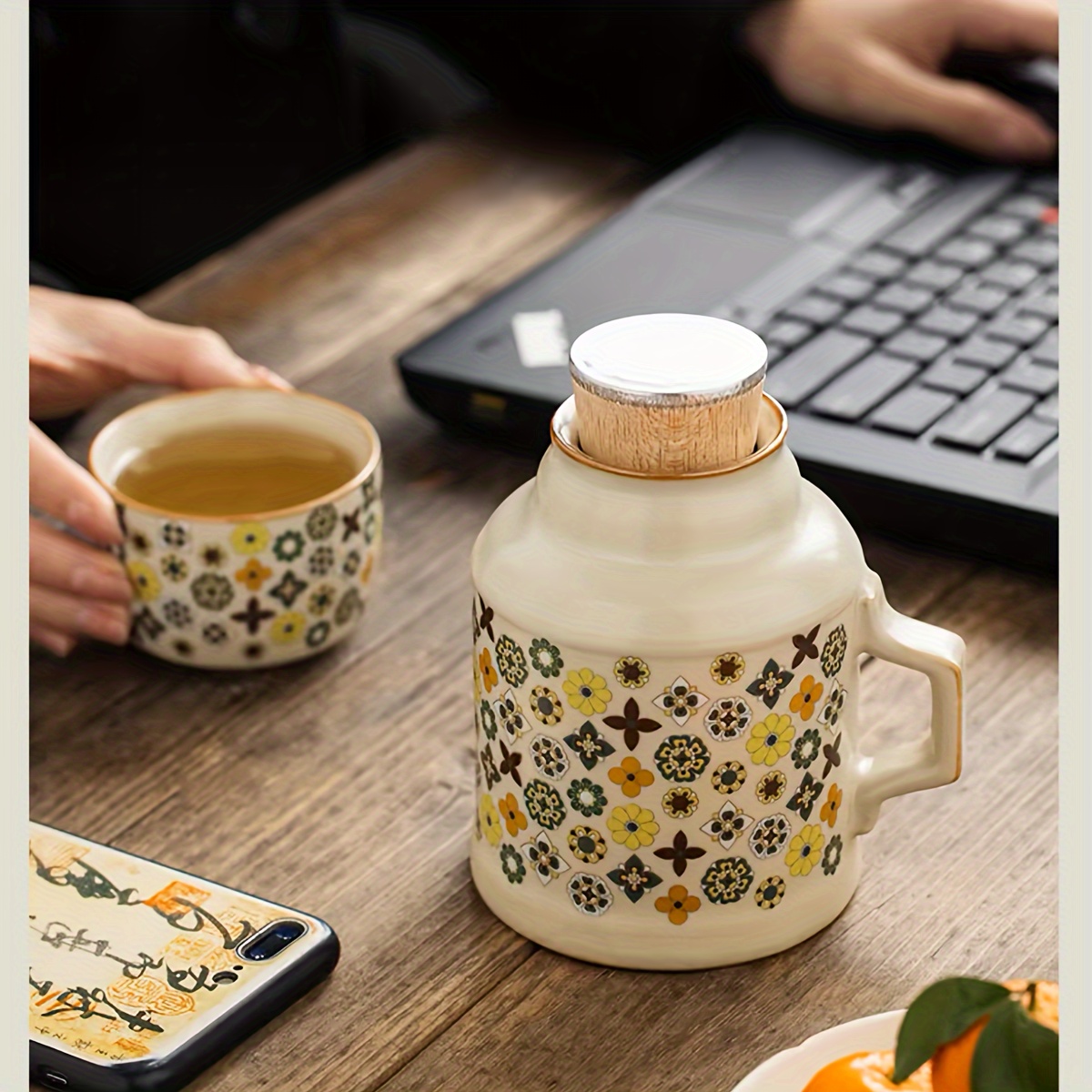 Ceramic Teapot Ru Kiln Tang Dynasty Inspired Multipurpose - Temu