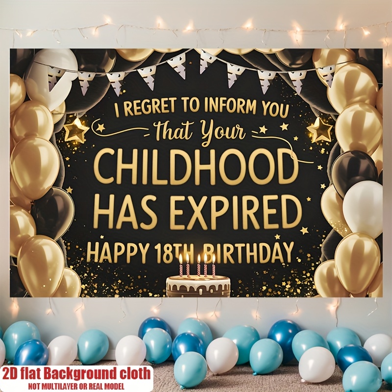 18th birthday decorations sold on Temu Australia