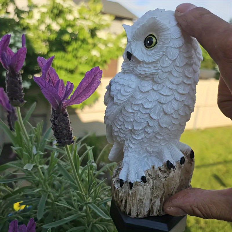 Solar Lawn Light Resin Owl Shape Landscape Light Outdoor - Temu