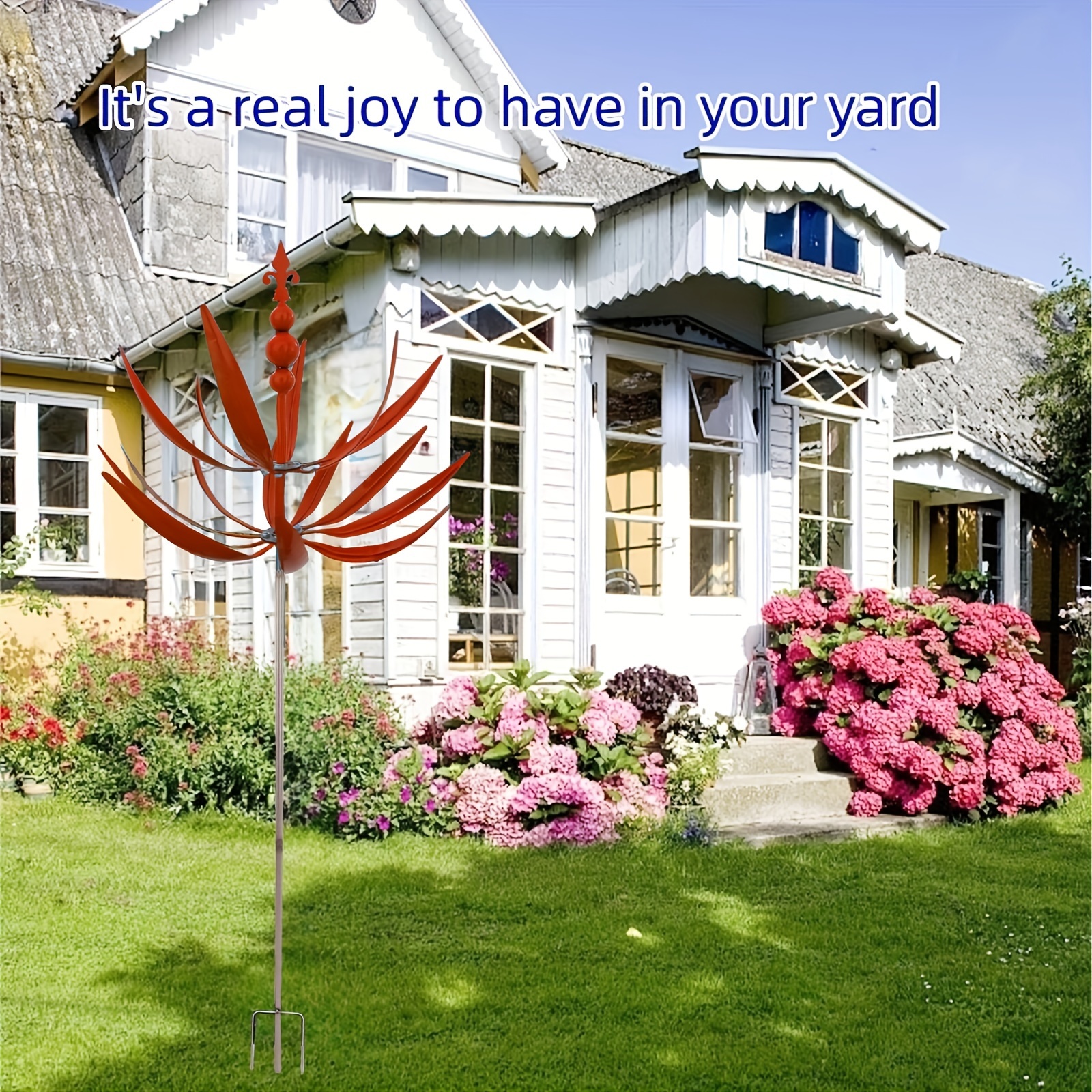 Metal Iron Rotating Windmill Garden Stake Red/blue Windmill - Temu ...