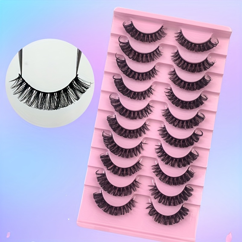 False Eyelashes Natural Look Complete Strip False Eyelashes - Temu Canada