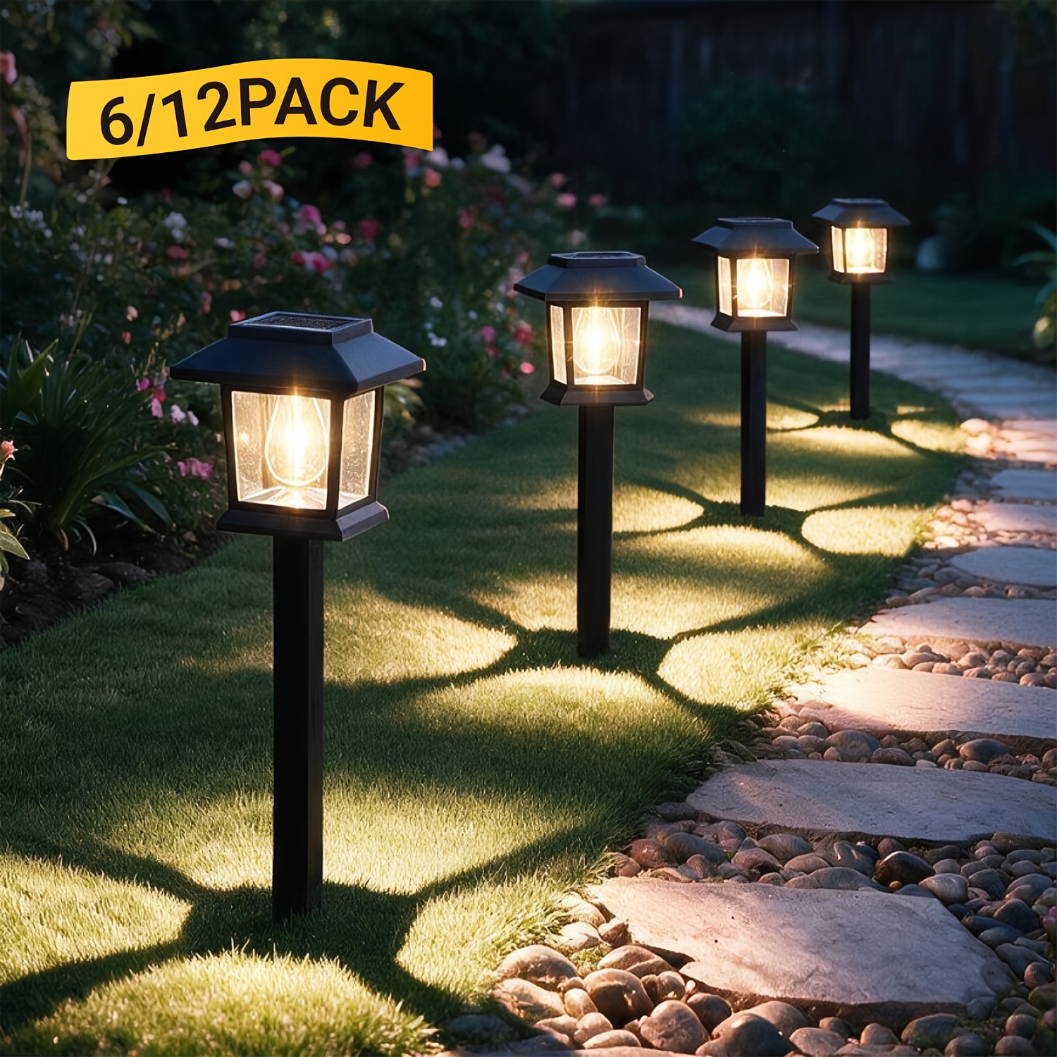solar lights outdoor sold on Temu United States