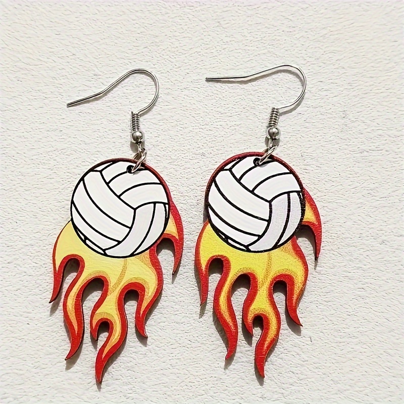 Flame Sports Ball Basketball Football Volleyball Baseball - Temu United ...