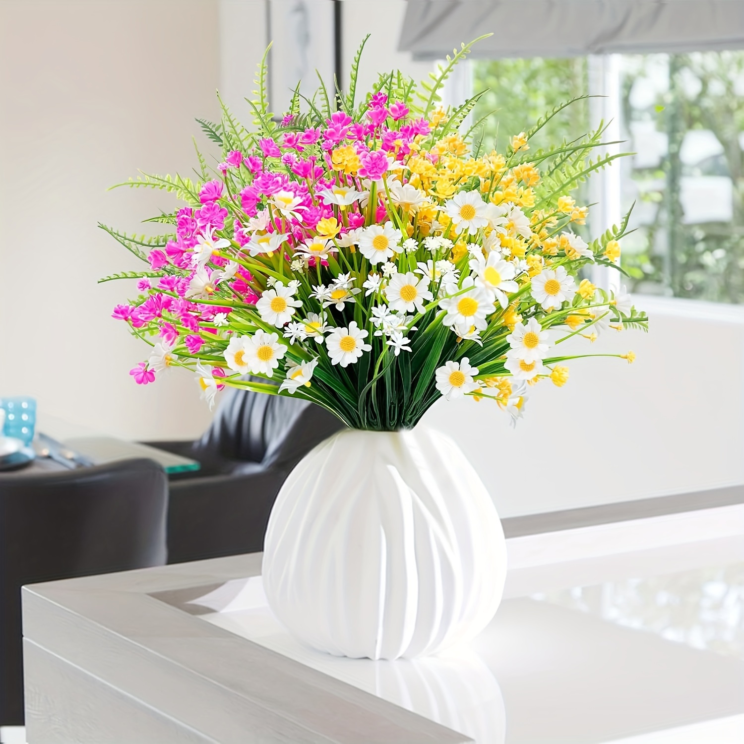 Balení 12 ks Umělých Květin a Zeleniny Odolných vůči UV - Temu Czech ...